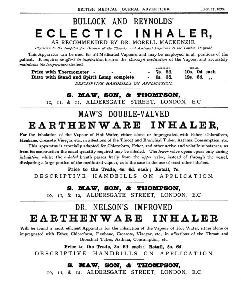 ‘Great ease and simplicity of action’: Dr Nelson’s Inhaler and the ...
